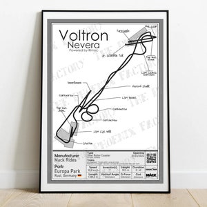Voltron Nevera Europapark Mack Rides: Rollercoaster Layout - Etsy