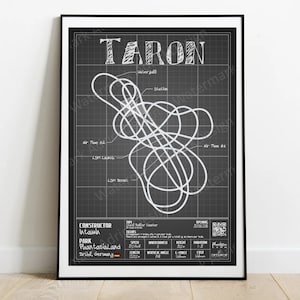 Taron - Phantasialand | Intamin : Rollercoaster Layout Poster - Etsy