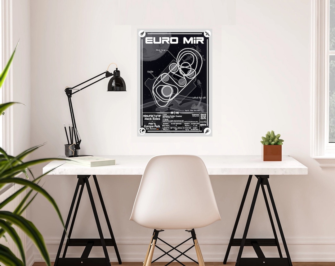 Euro Mir - Europapark | Mack Rides : Rollercoaster Layout Poster - Etsy
