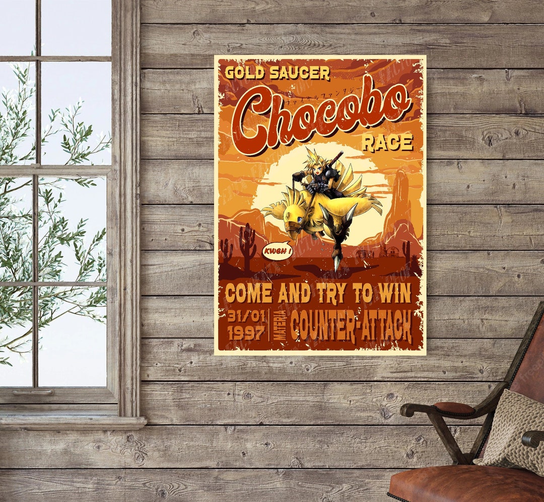 Final Fantasy : Poster of Fake Advertising Chocobo Race Western Style ...
