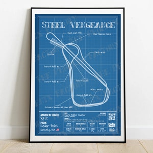 Steel Vengeance - Cedar Point | R.M.C : Rollercoaster Layout Poster ...