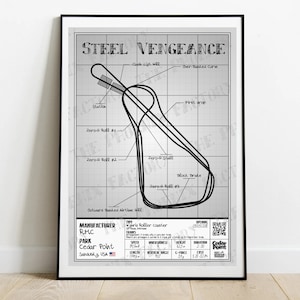 Steel Vengeance - Cedar Point | R.M.C : Rollercoaster Layout Poster ...
