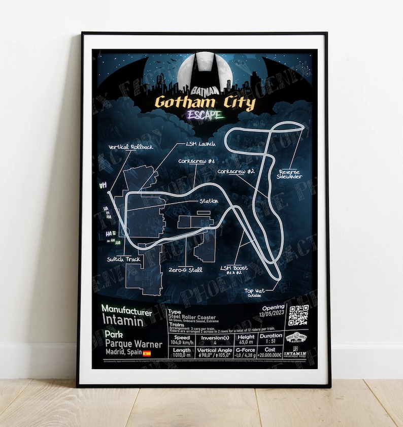 Batman Gotham City Escape Parque Warner Madrid Intamin: Rollercoaster ...
