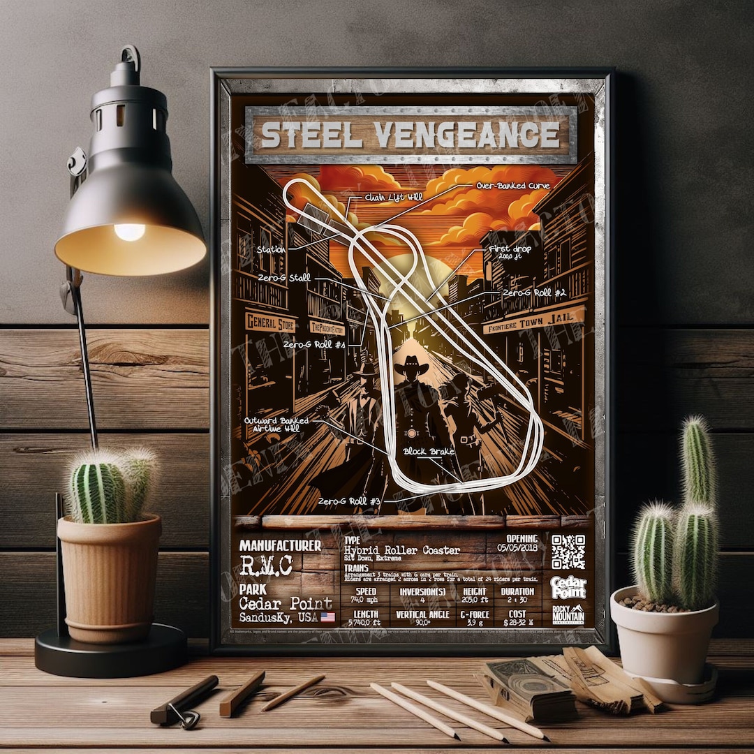 Steel Vengeance Cedar Point R.M.C : Rollercoaster Layout Poster - Etsy ...
