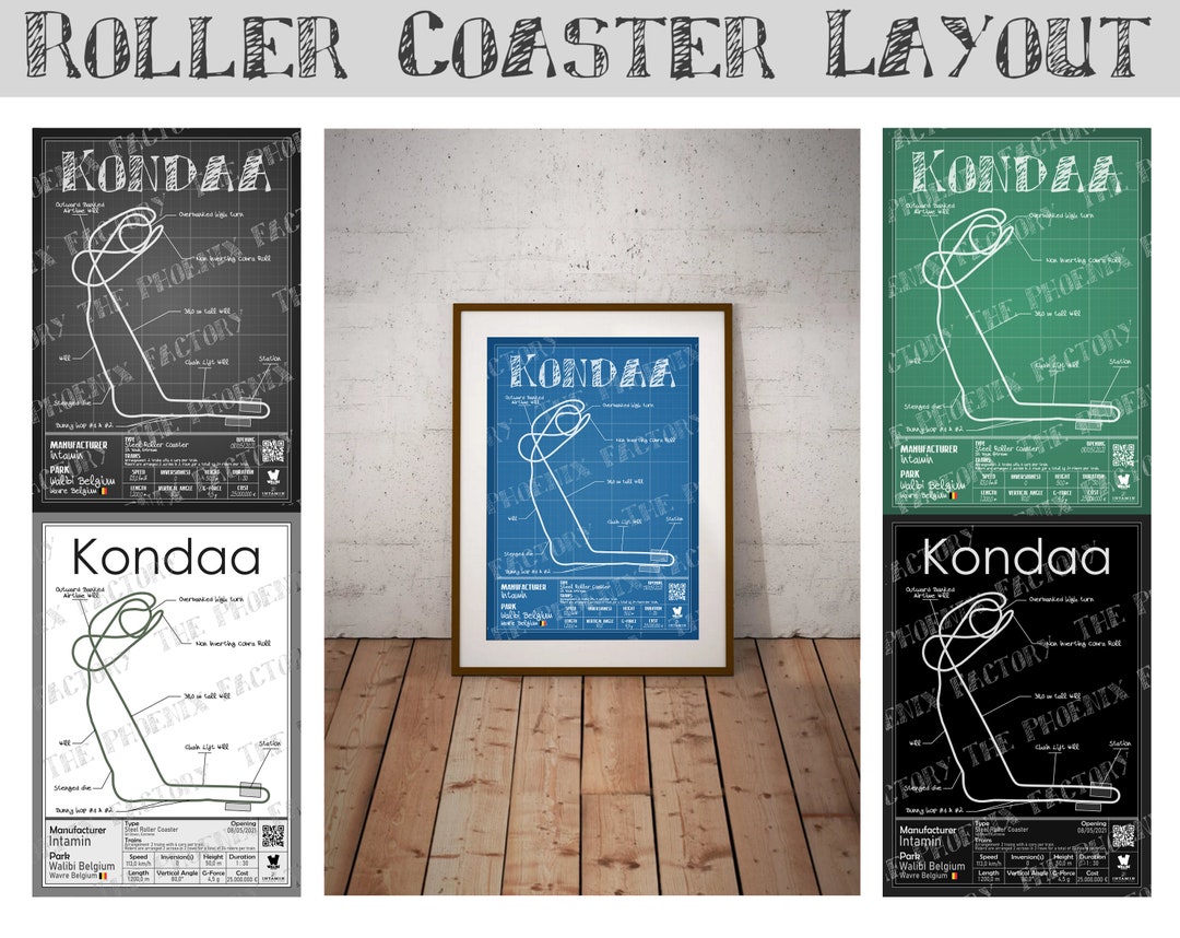 Kondaa : Minimalistic Rollercoaster Layout - Etsy