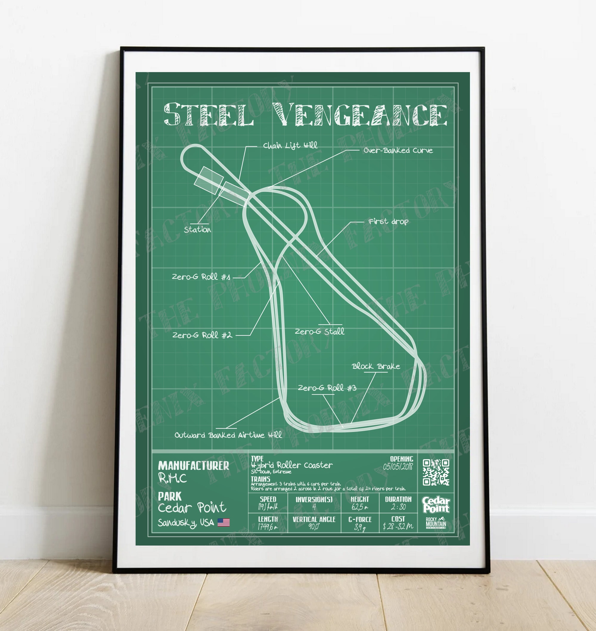 Steel Vengeance Cedar Point R.M.C : Rollercoaster Layout Poster - Etsy ...