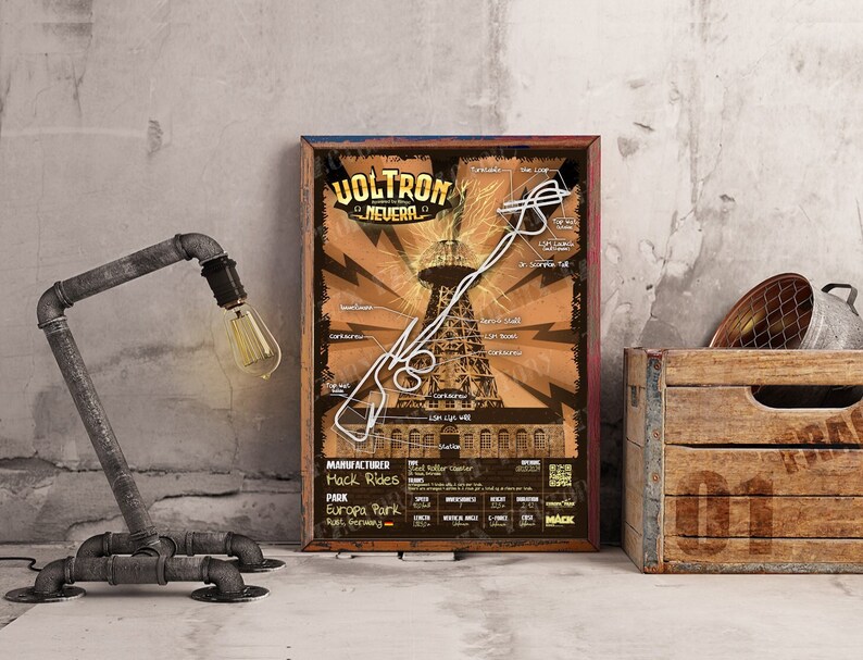 Voltron Nevera Europapark Mack Rides: Rollercoaster Layout - Etsy