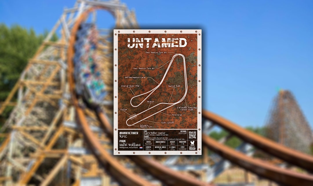 Untamed : Minimalistic Rollercoaster Layout - Etsy