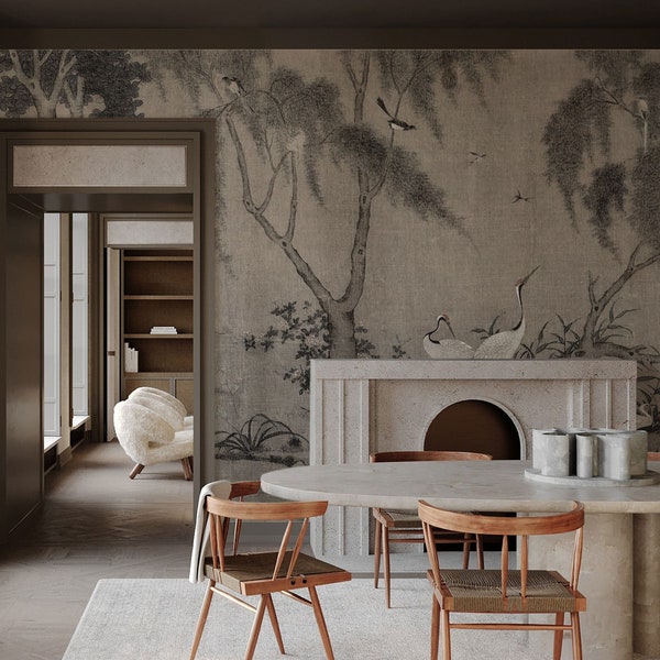 Chinoiserie Wallpaper - Etsy UK