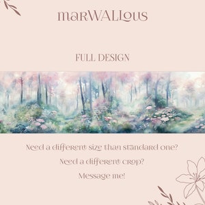 Fairy Forest Wallpaper, Peel and Stick, Pastel Landscape Wallpaper ...