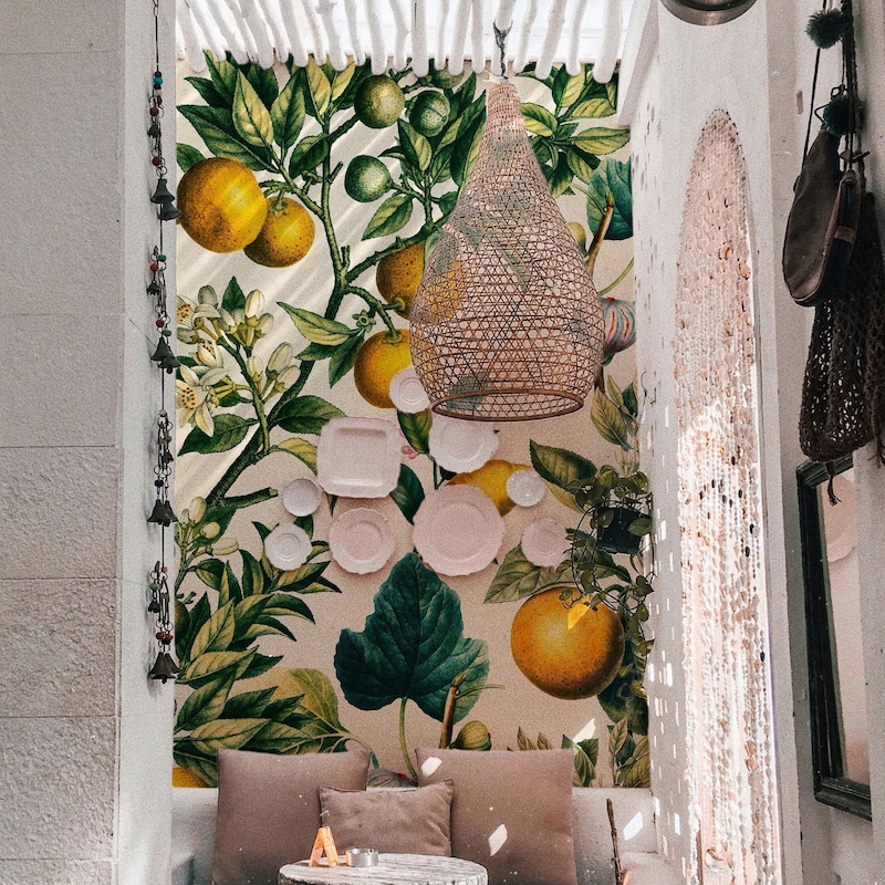 Lemon Wallpaper - Etsy