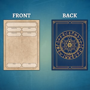 Interactive Editable Blank Spell Cards | D&D Spell Cards | Dnd ...