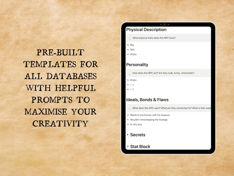 Scribe - a D&D 5e Notion Campaign Manager | TTRPG Notion Template - Etsy