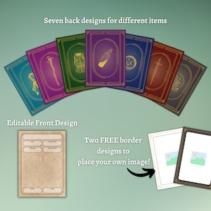 Interactive Editable Blank Item Cards | D&D Magic Item Cards | Dnd ...