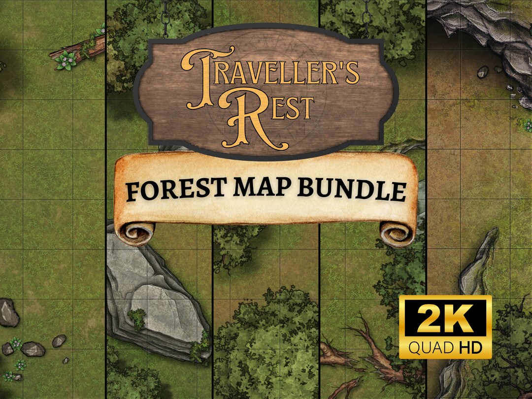 Forest Map Bundle | 5 Maps | 2K | Rain and Night Variations | D&D ...
