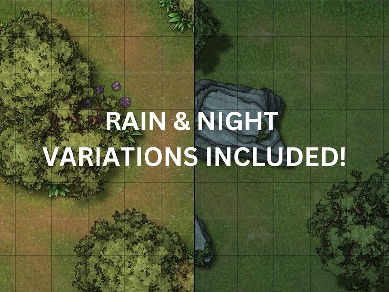 Forest Map Bundle | 5 Maps | 2K | Rain and Night Variations | D&D ...