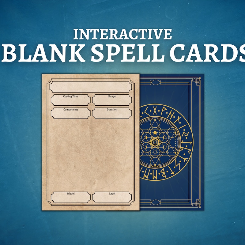 Dnd Spell Card Custom - Etsy