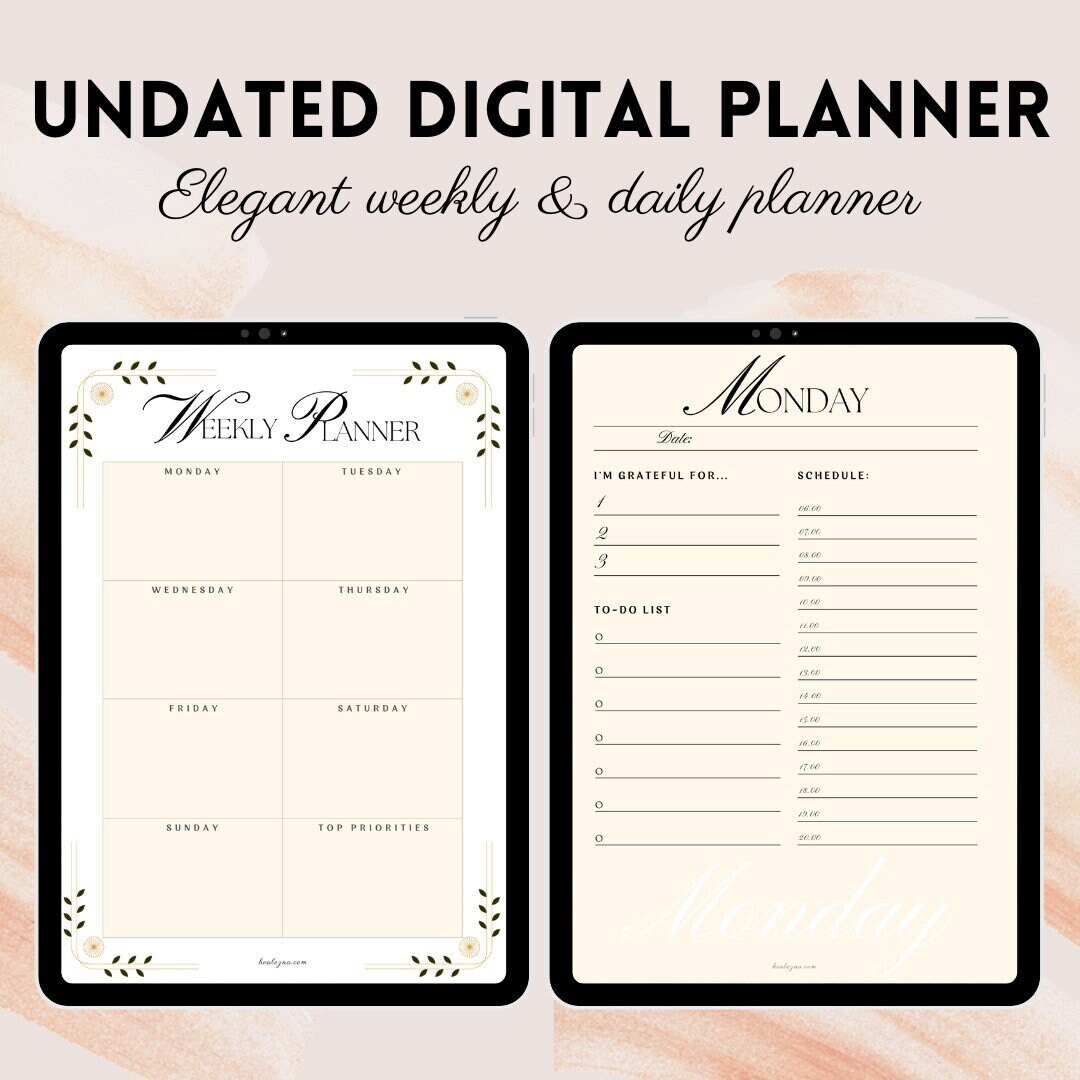 Elegant Digital or Printable Planner - Etsy