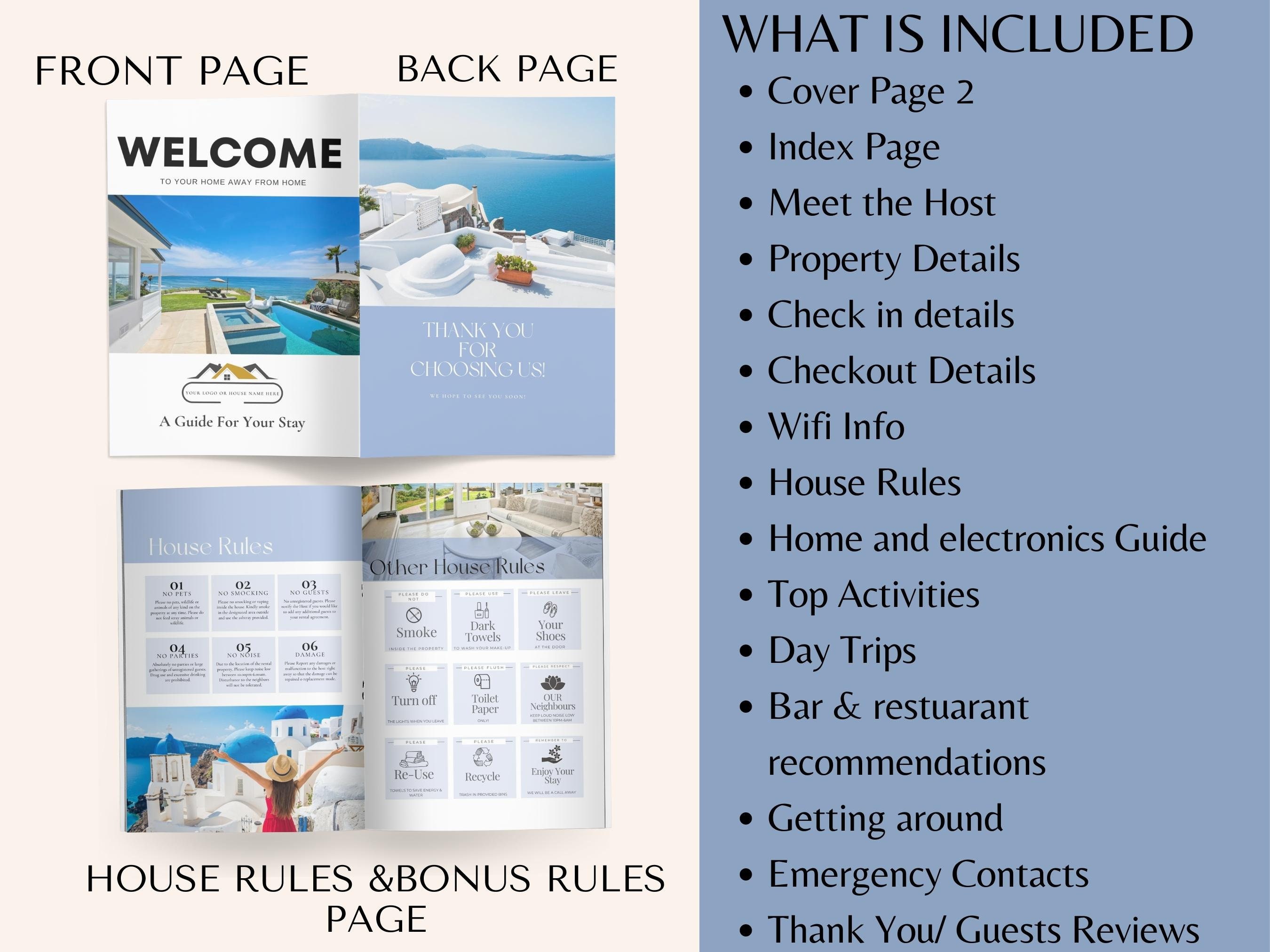 Airbnb Welcome Book Beach Template Canva Airbnb Welcome Guide Airbnb ...