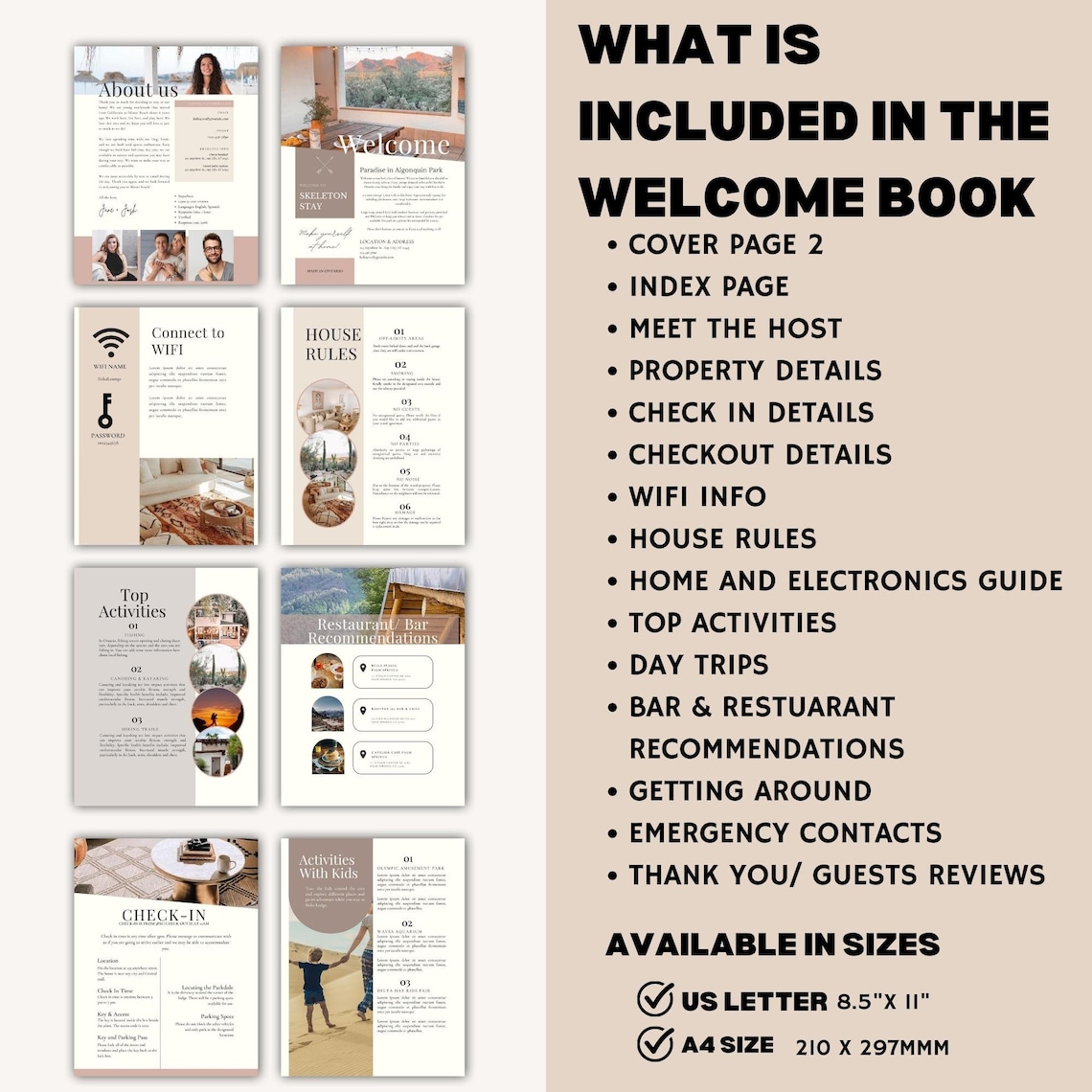 Airbnb Welcome Book Template, Airbnb Guest Book, Airbnb Printable Signs ...