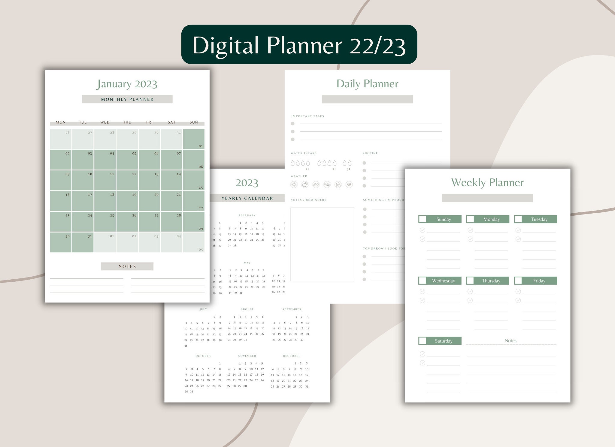 Horizon Mega Bundle I Digital Planner 2022/2023 I Meal Planner - Etsy
