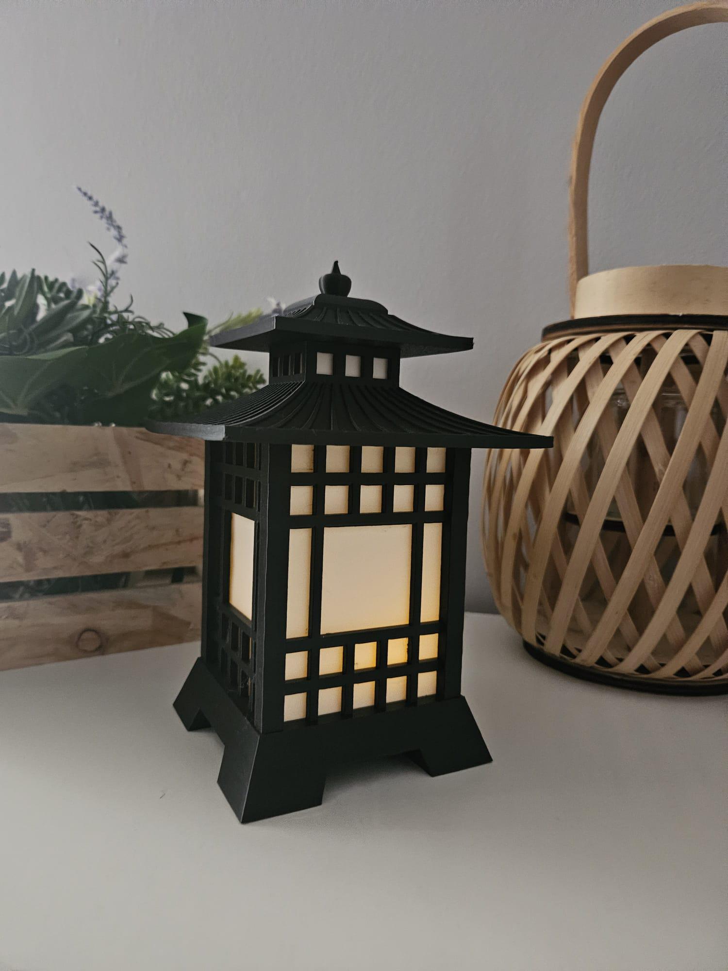 Japanese Light Pagoda Style Lamp | Zen Decor | Oriental-inspired Night ...