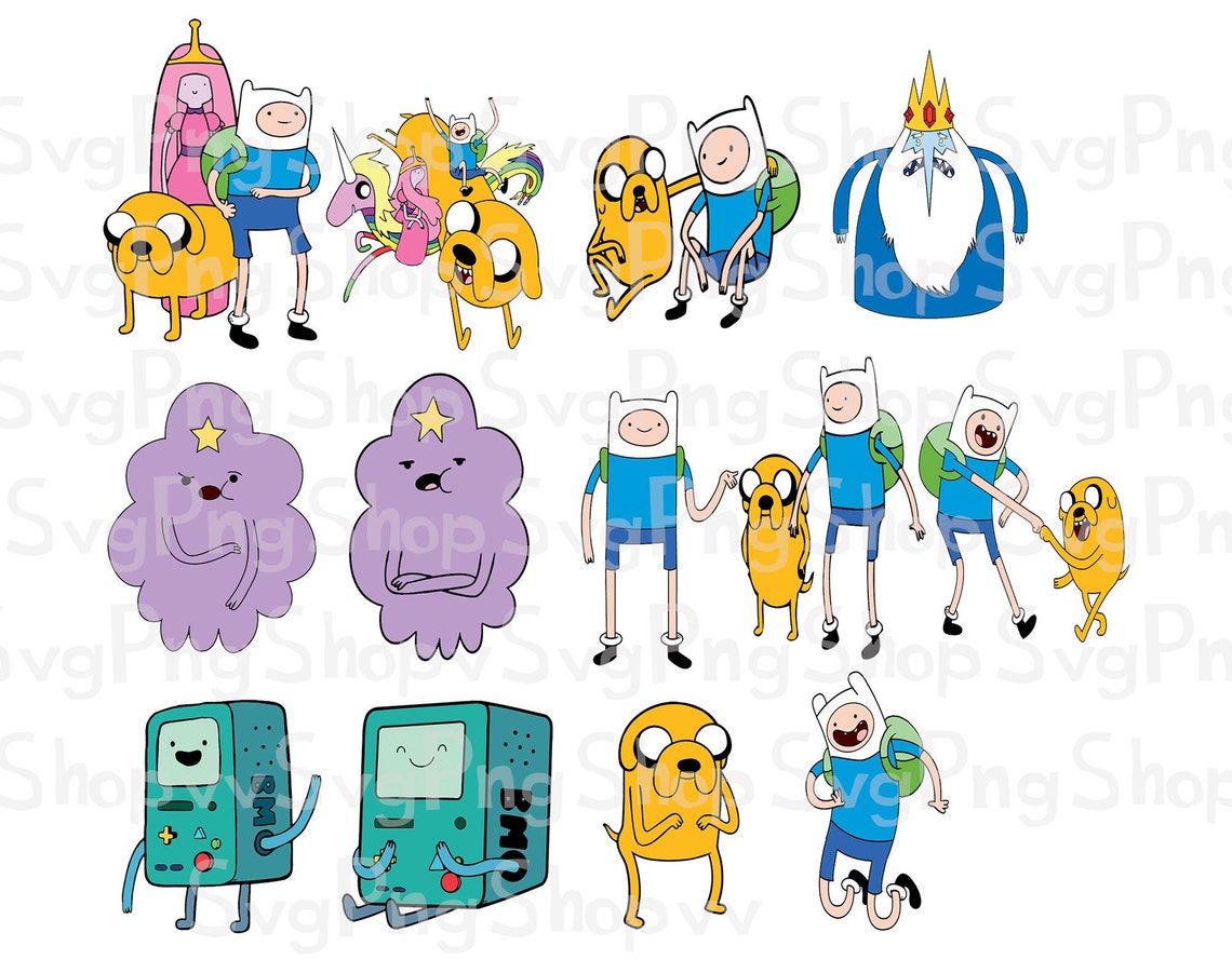 Adventure Time Png for Shirt Hand Drawn Watercolor Clipart - Etsy