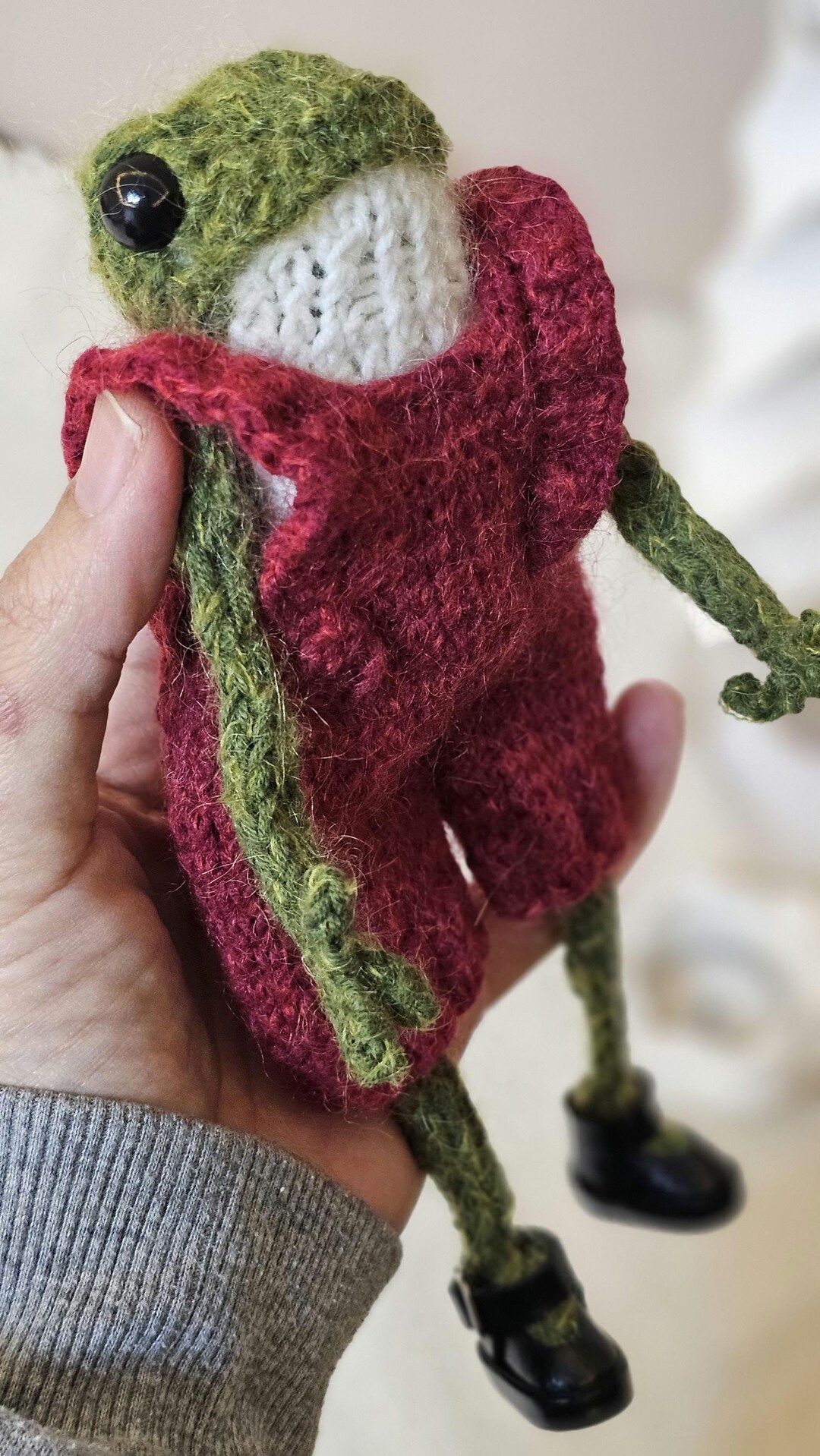 Handmade Knit Frog Doll: Crochet Frog Toy - Etsy