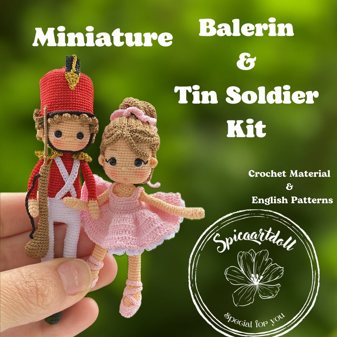 Miniature Ballerina and Tin Soldier Amigurumi Crochet Kit (digital ...