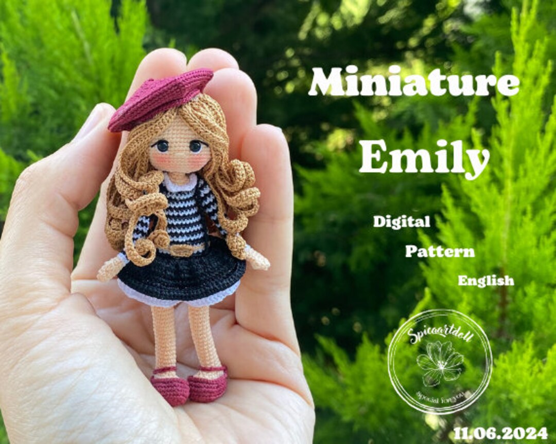 Emily Miniature Amigurumi Pattern, Amigurumi Pattern, Miniature Pattern ...