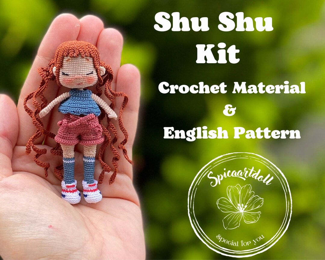 Miniature Shu Shu Doll Crochet Kit , Miniature Amigurumi Kit , Crochet ...