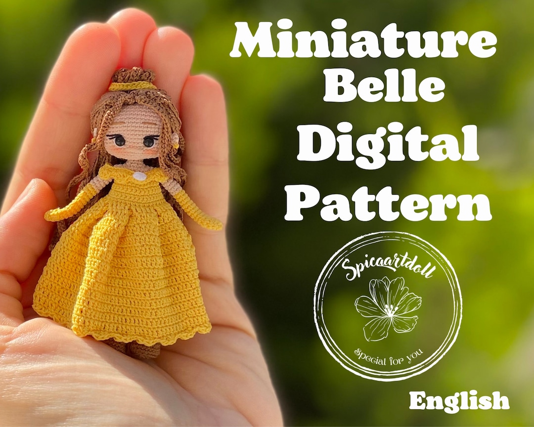 Miniature Bella Pattern, ,english Pattern, Miniature Crochet Pattern ...