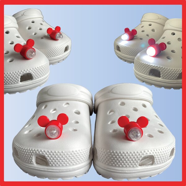 Mickey Ear Croc Charm - Etsy