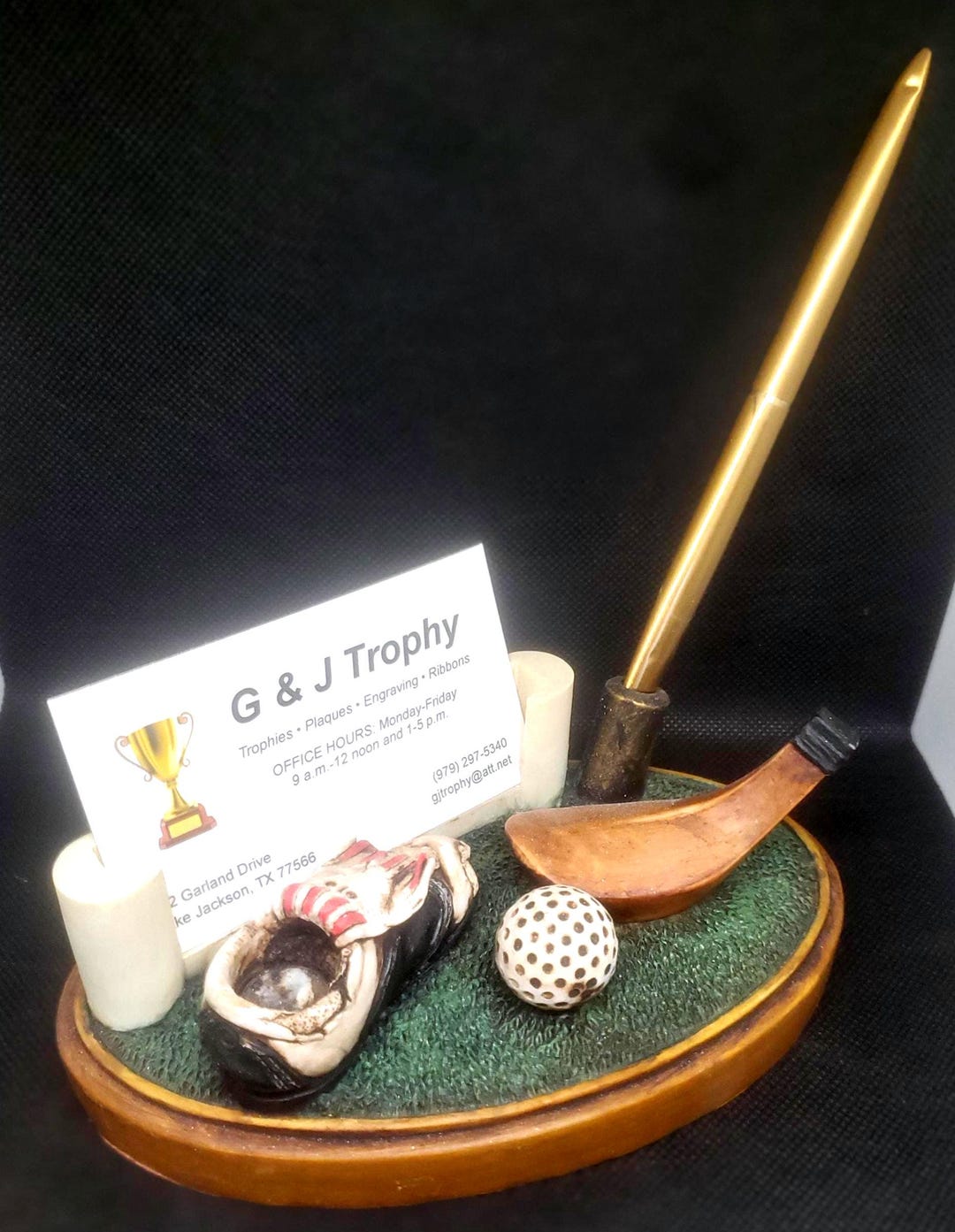 Golf Business Card Holder With Pen - Etsy