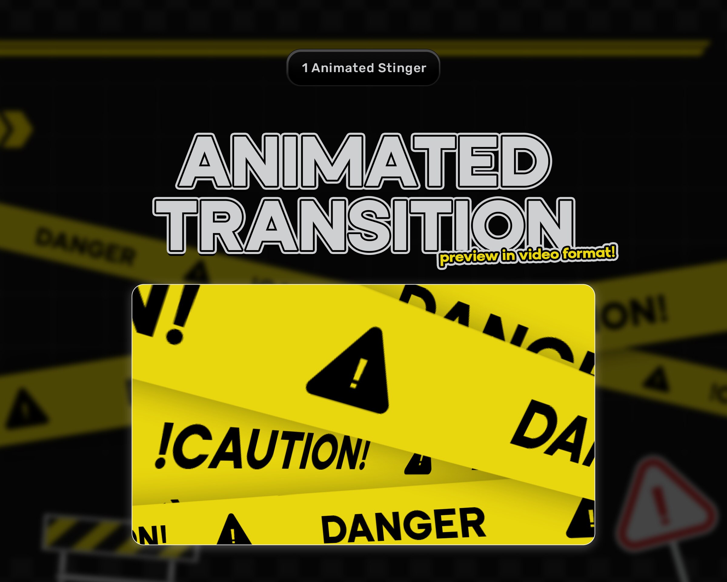 Urban Animated Stream Overlay Package, Yellow, Twitch, Panels ...