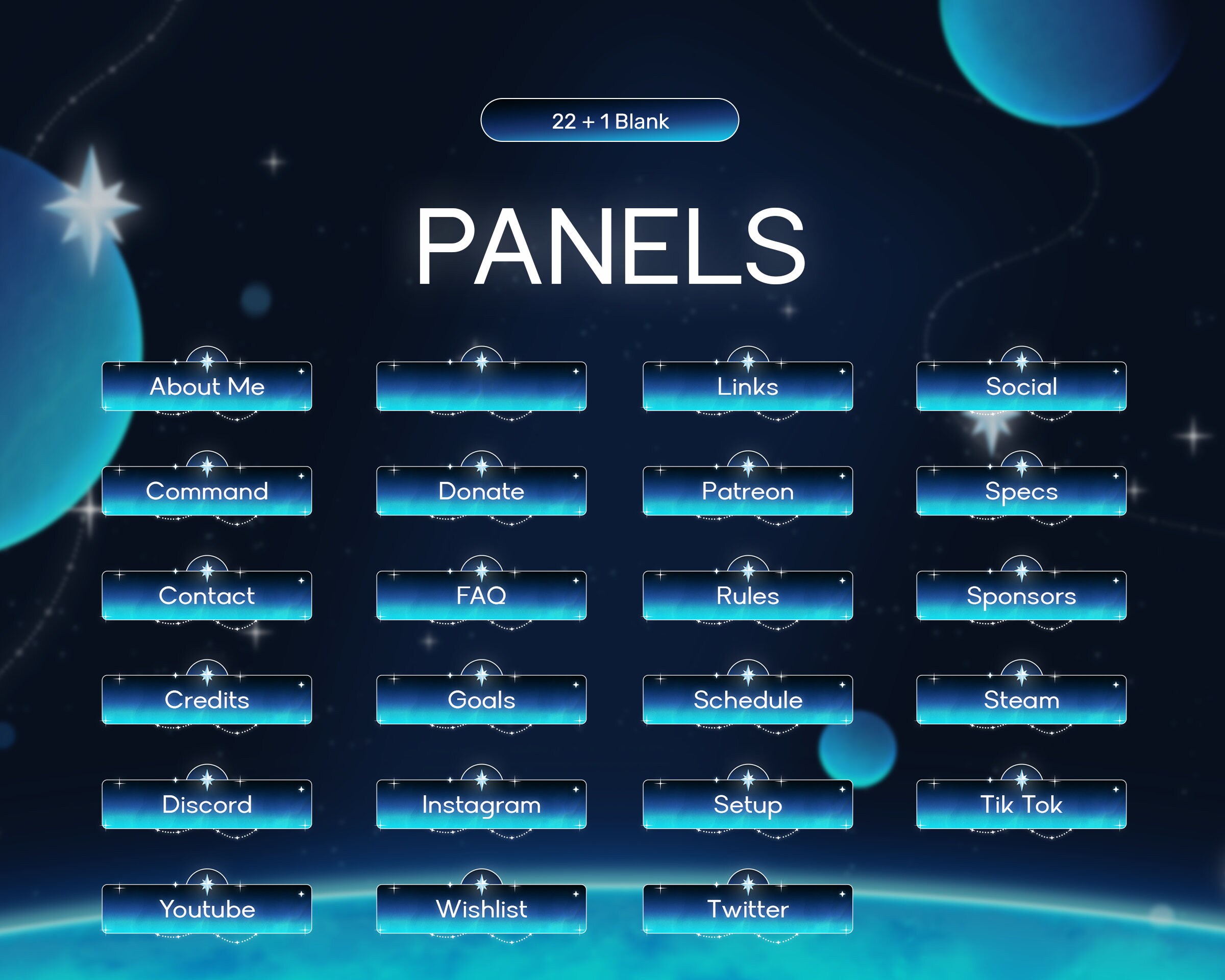 Animated Space Planet Stream Overlay Package (digital Download) - Etsy