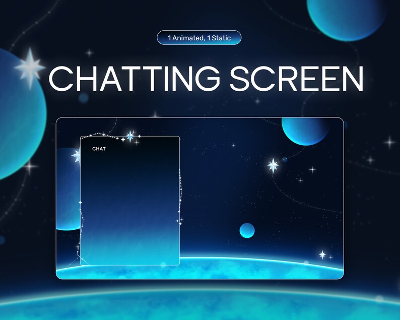 Animated Space Planet Stream Overlay Package (digital Download) - Etsy