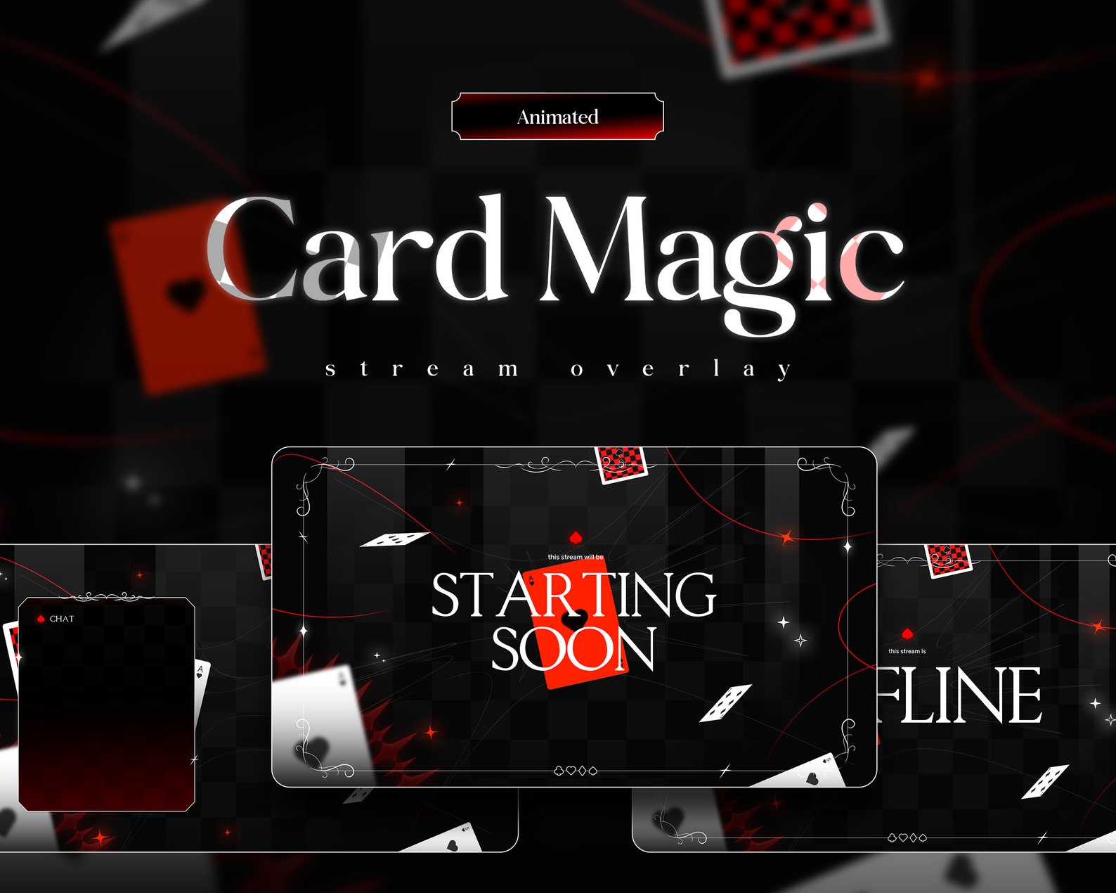 Card Magic Animated Stream Overlay Package (digital Download) - Etsy