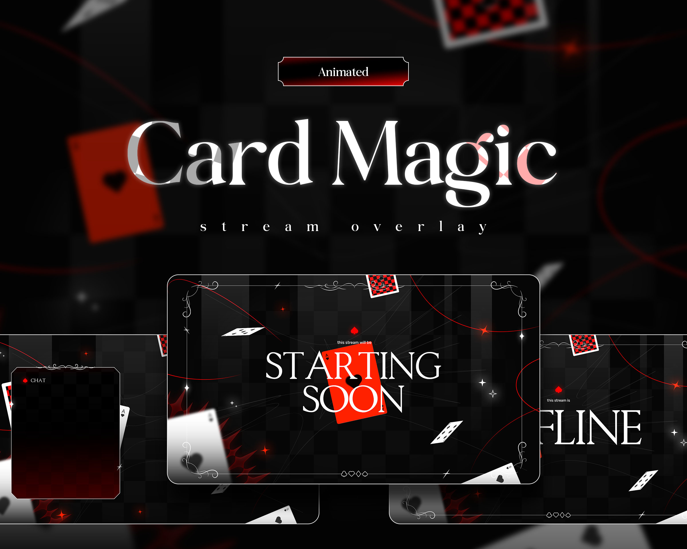 Card Magic Animated Stream Overlay Package (digital Download) - Etsy
