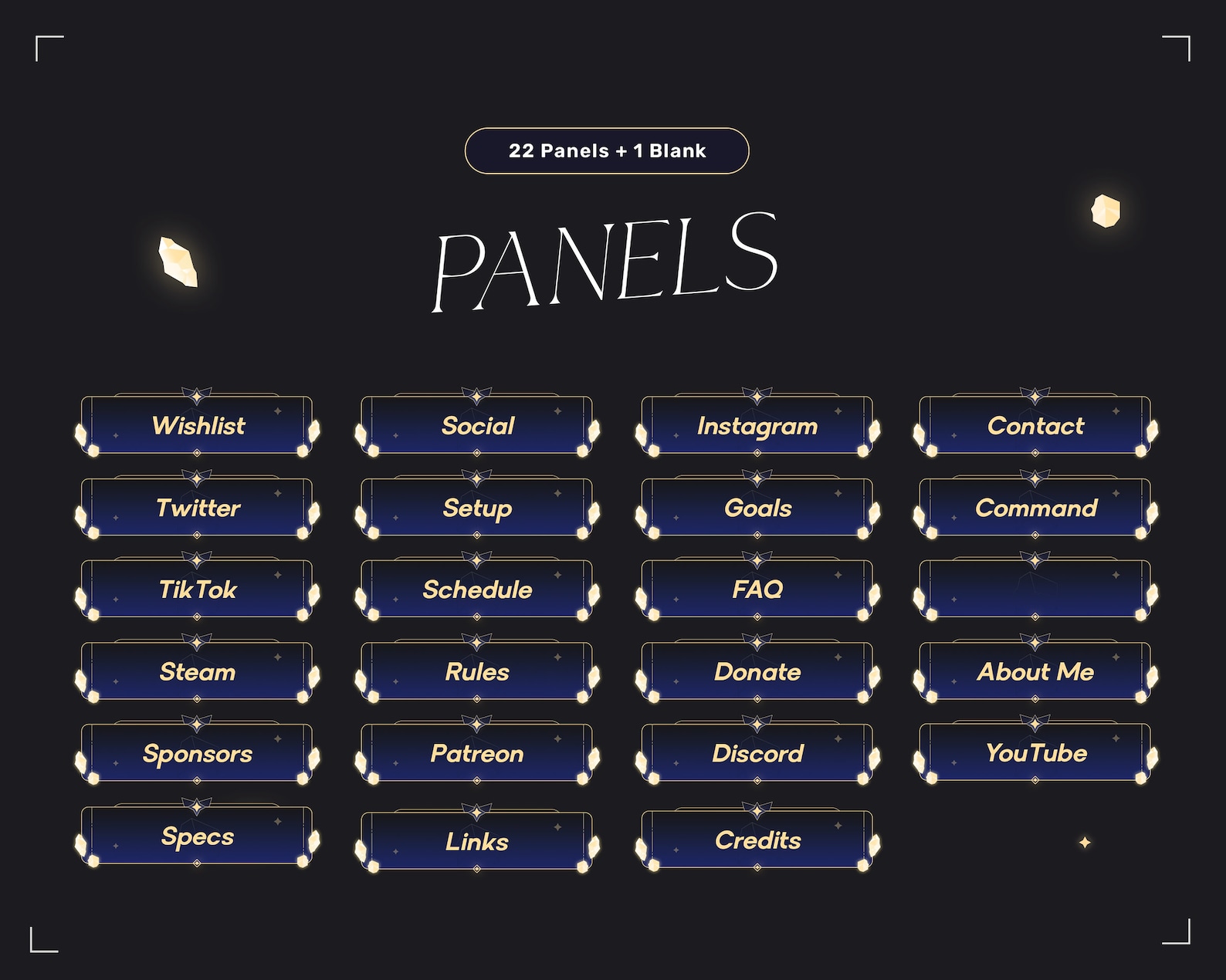 Celestial Star Animated Stream Overlay Package (digital Download) - Etsy