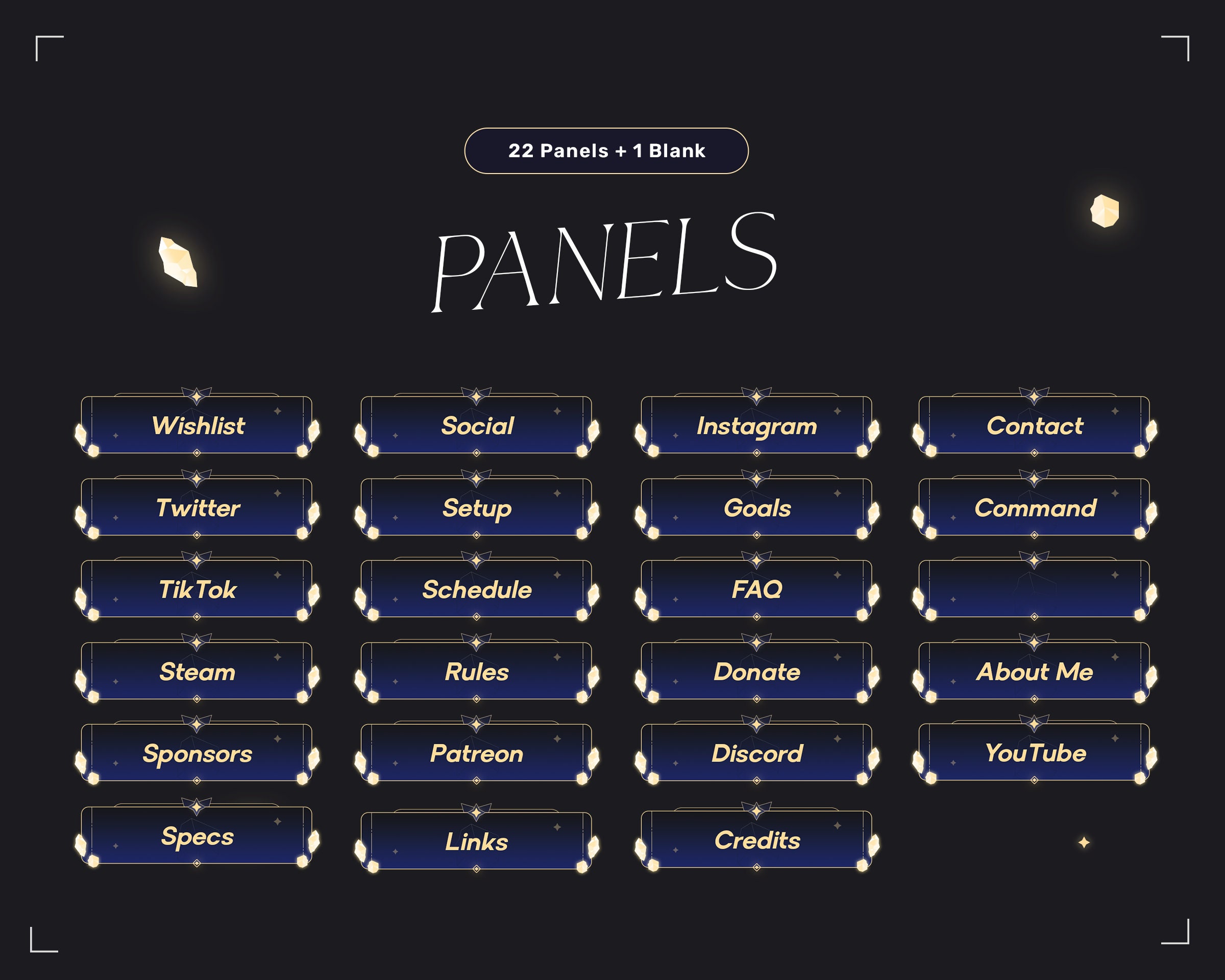 Celestial Star Animated Stream Overlay Package (digital Download) - Etsy