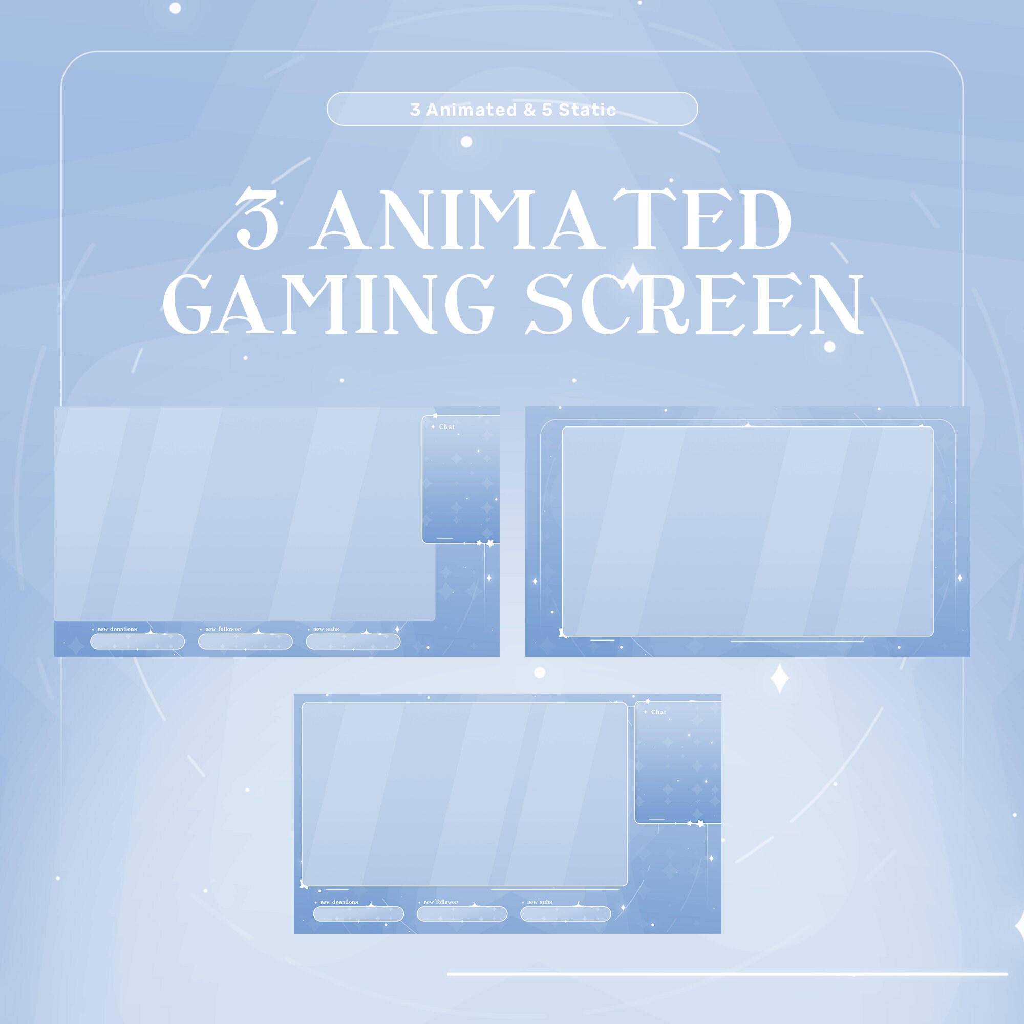 Starry Blue Animated Stream Package (digital Download) - Etsy