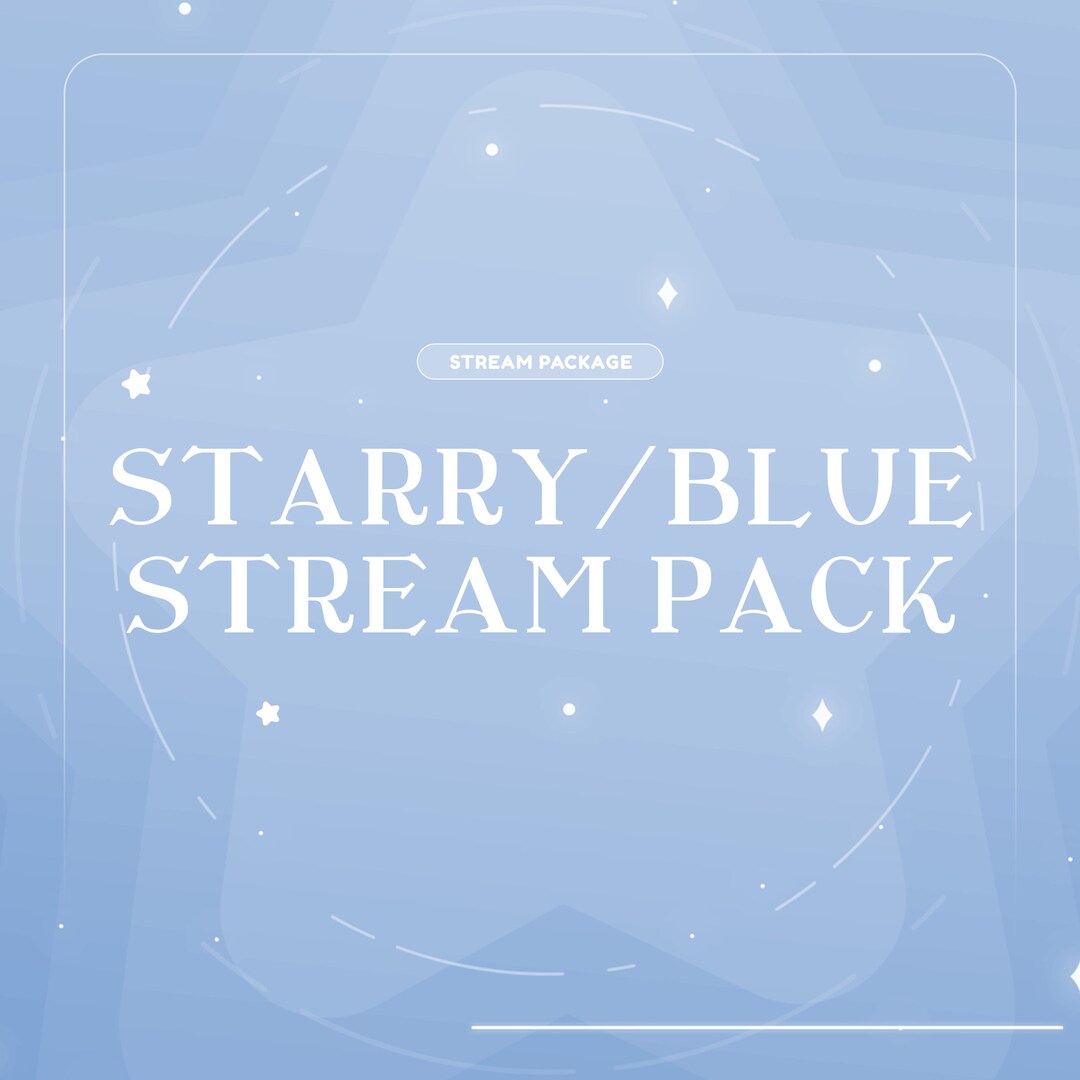 Starry Blue Animated Stream Package (digital Download) - Etsy
