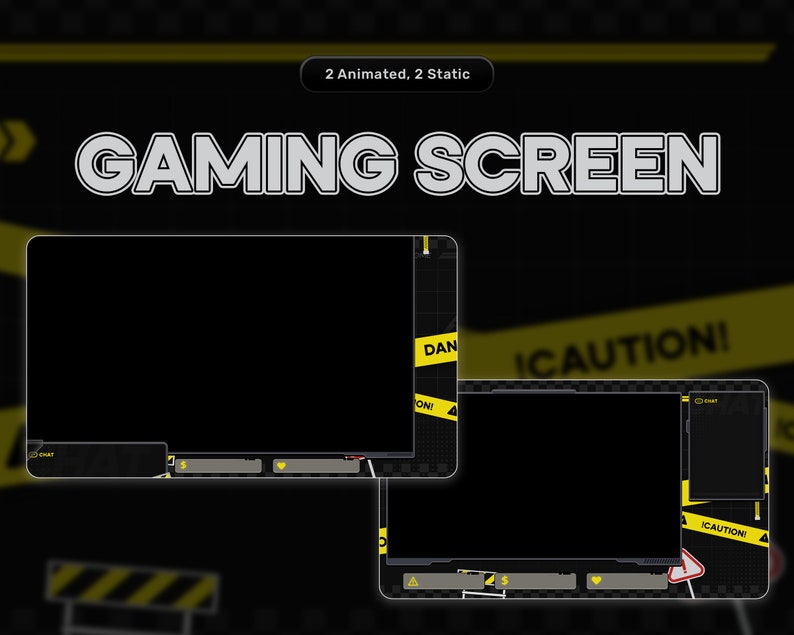 Urban Animated Stream Overlay Package, Yellow, Twitch, Panels ...
