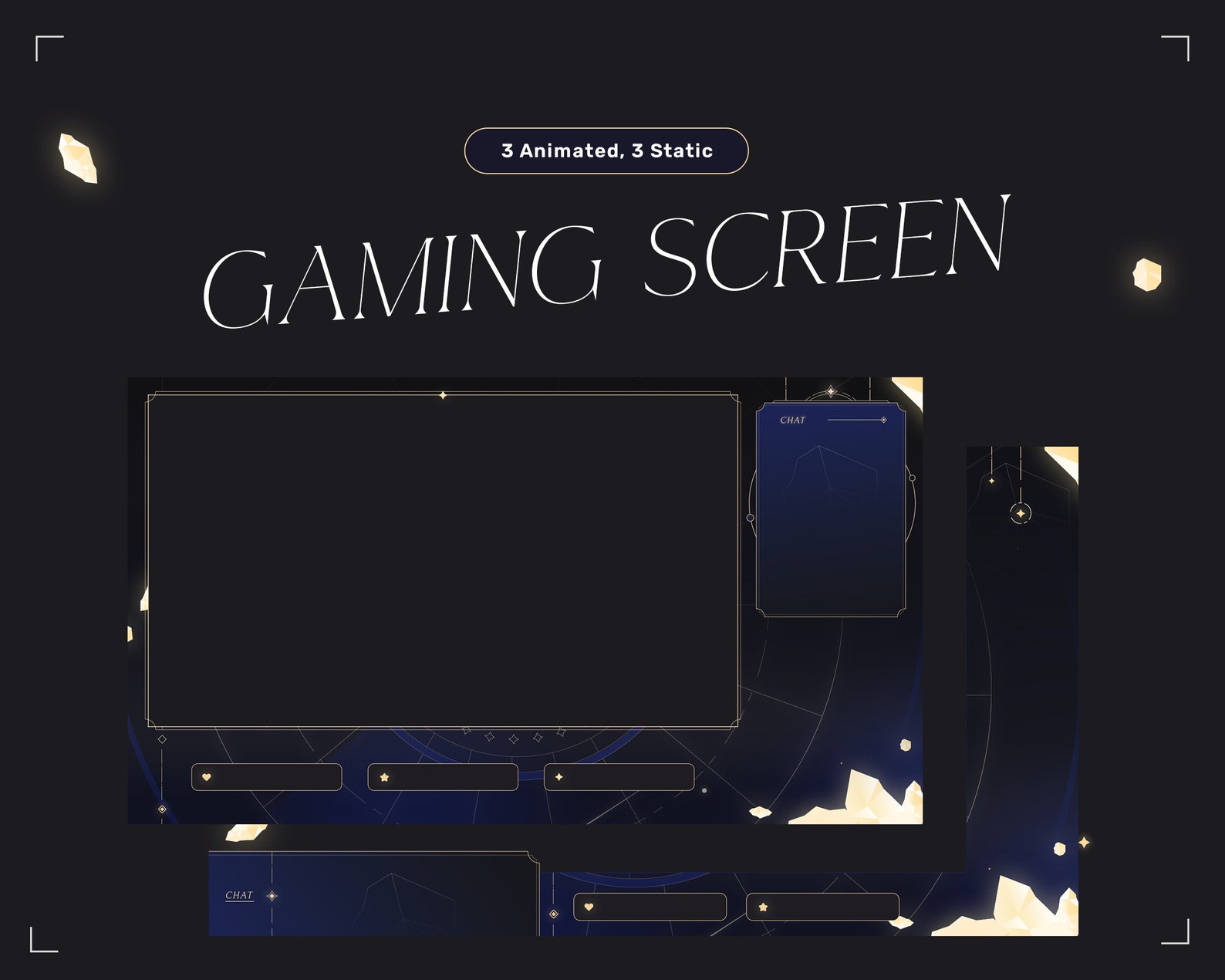 Celestial Star Animated Stream Overlay Package (digital Download) - Etsy