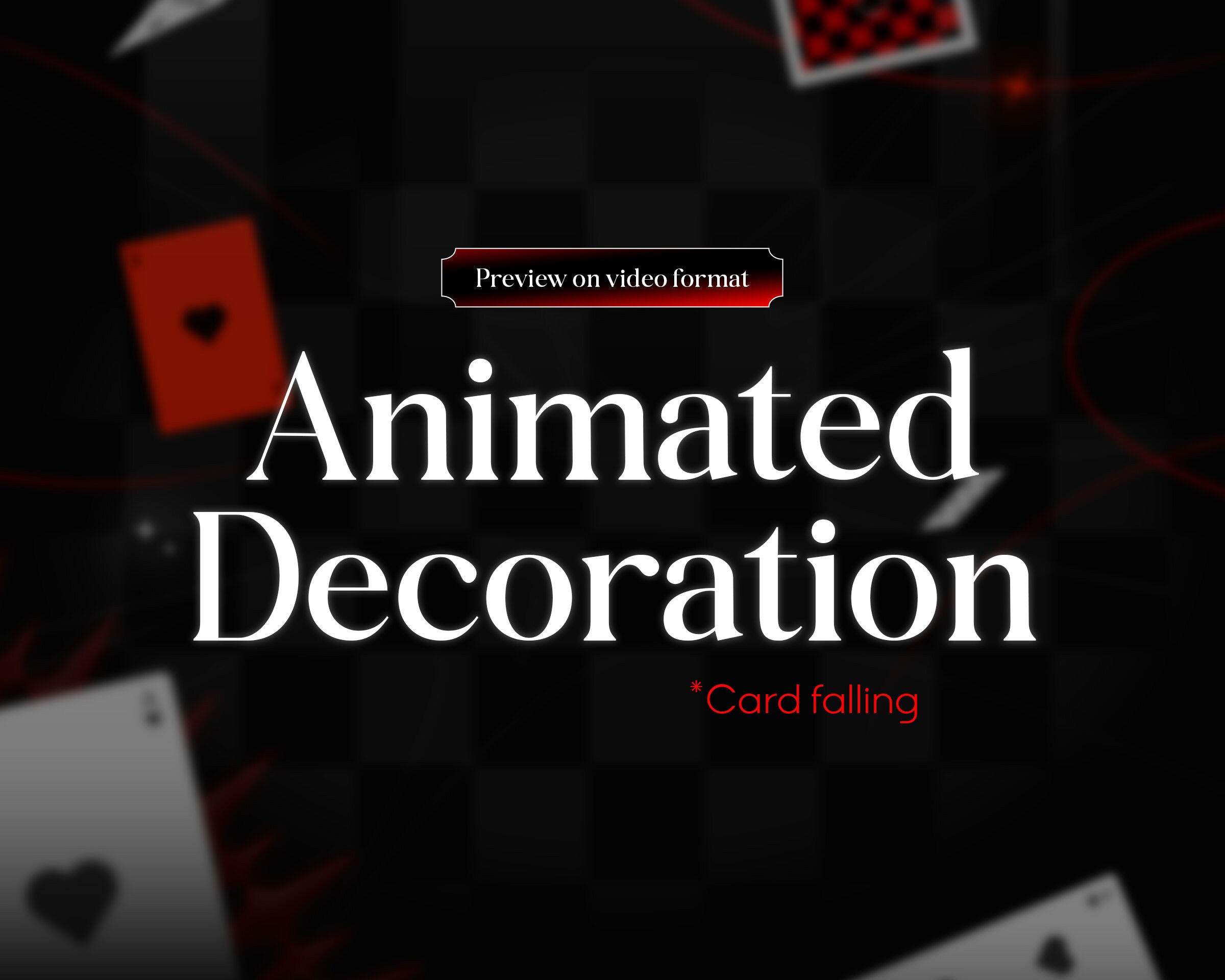 Card Magic Animated Stream Overlay Package, Red, Glow, Twitch, Panels ...