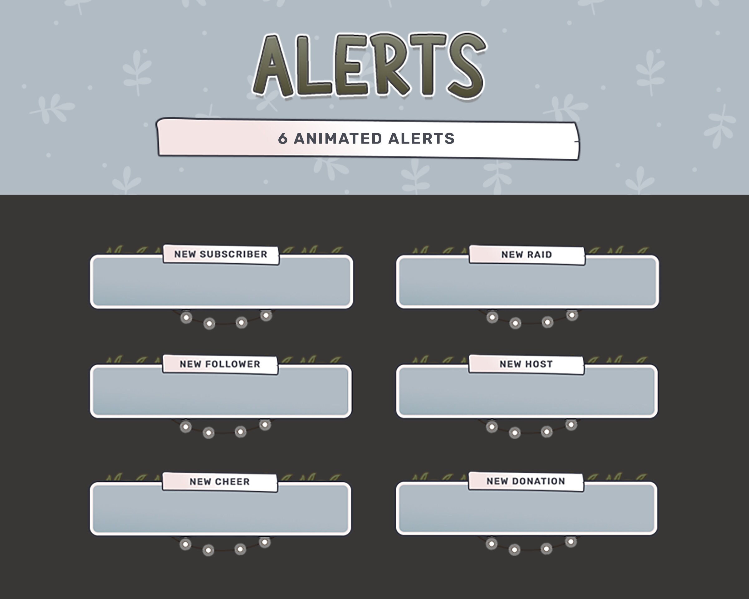 Animated Cozy Chill Stream Overlay Package Twitch, Panels, Alerts, Lofi ...