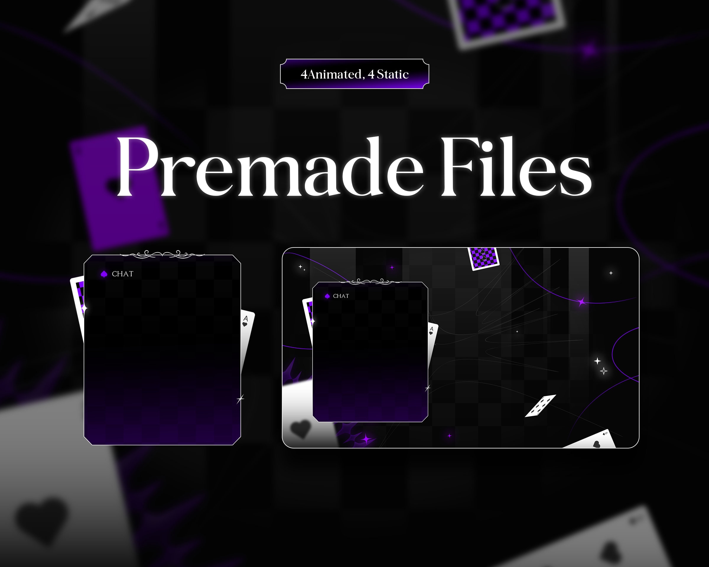 Card Magic Purple Animated Stream Overlay Package (digital Download) - Etsy