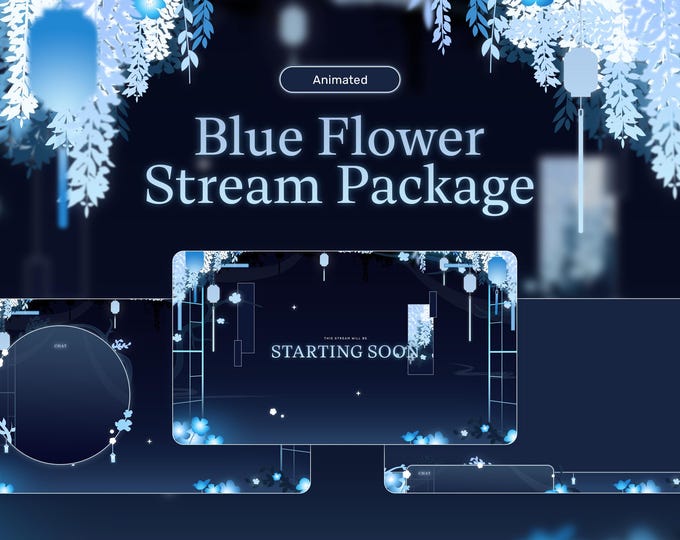 FULL ANIMATED Fairy Glowing Flower Garden Twitch Overlay Stream Package ...