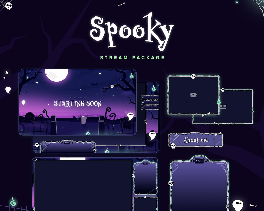 Spooky Night Animated Stream Overlay (digital Download) - Etsy